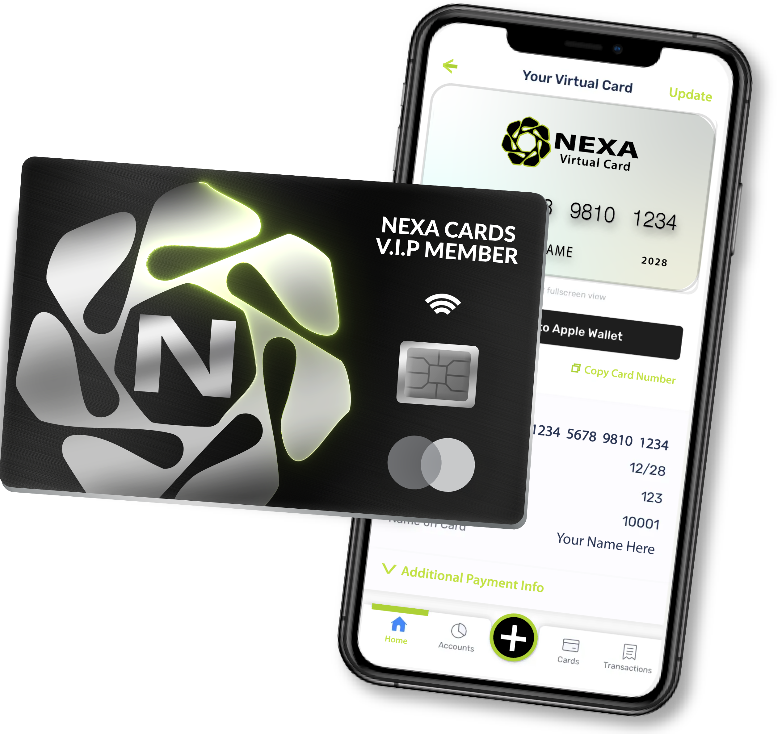 NEXA Reloadable Stored Value Cards - NO LIMITS, Anonymous Transactions